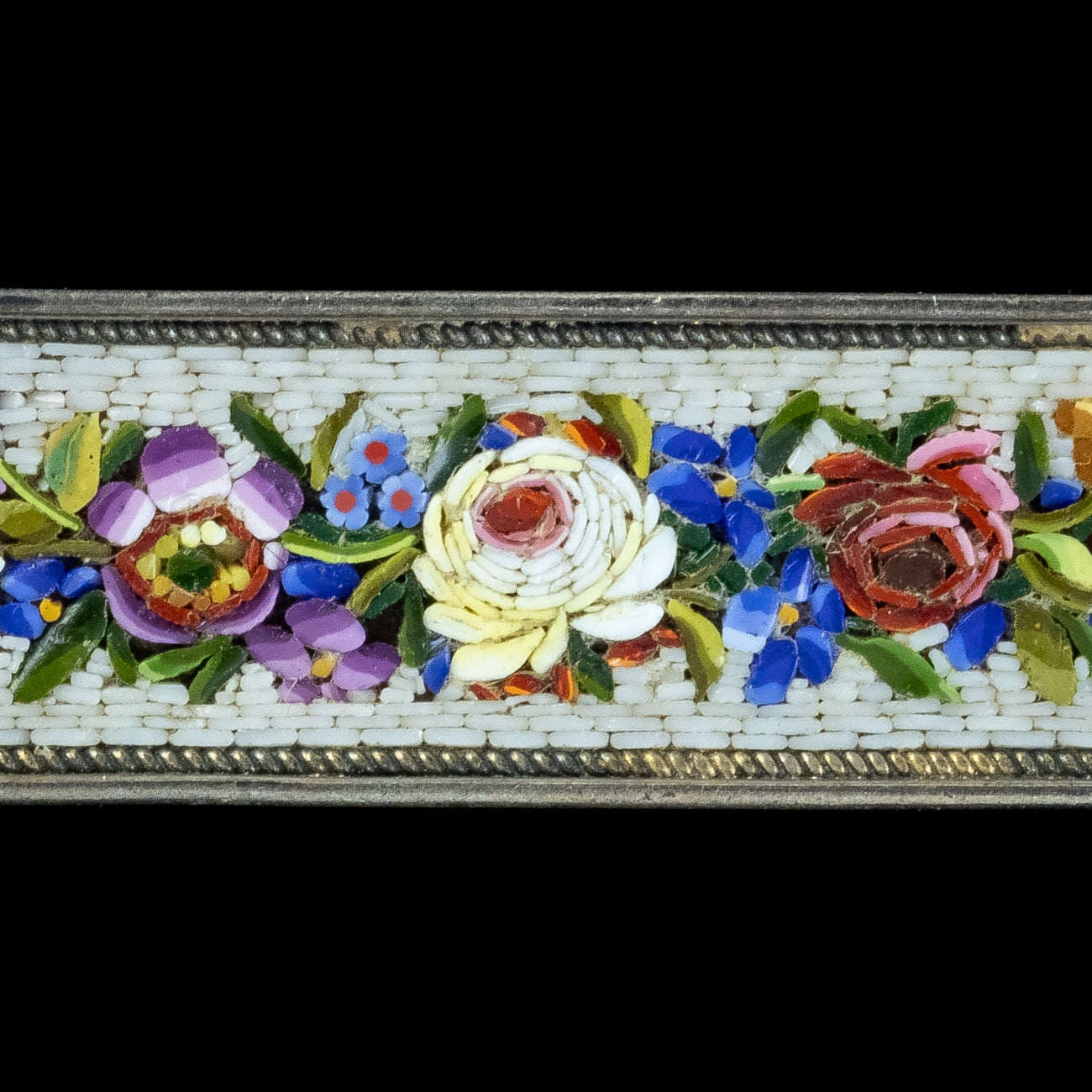 Antique Victorian Micro Mosaic Floral Brooch – Laurelle Antique Jewellery