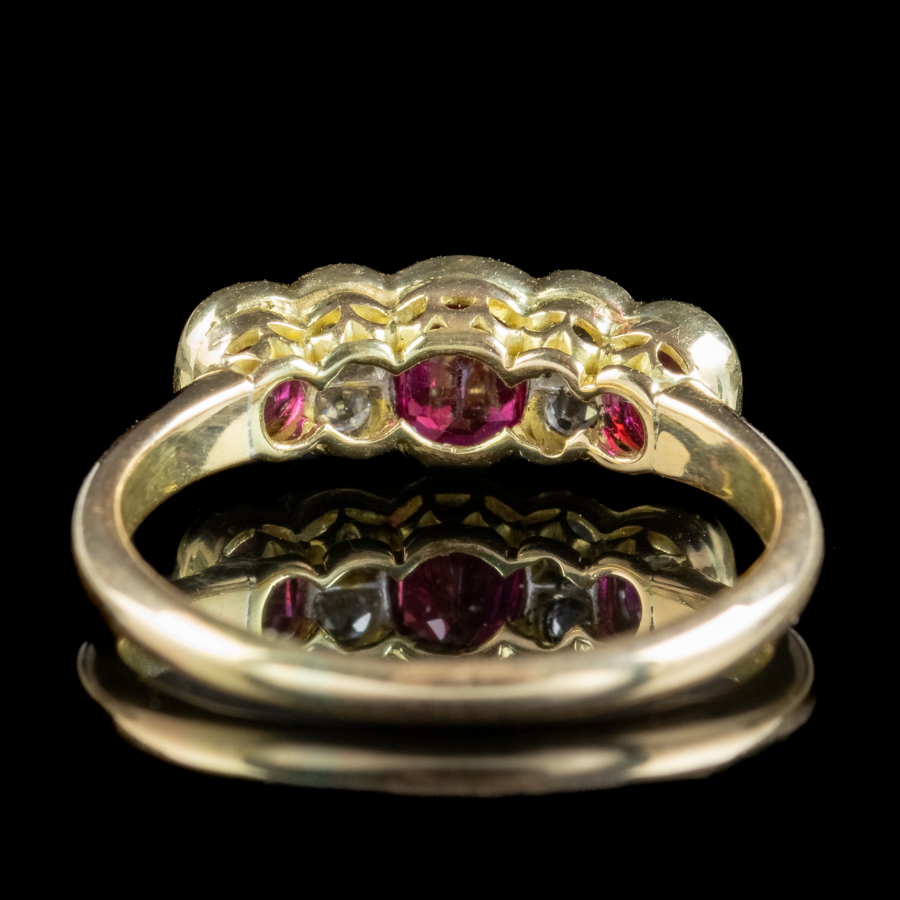 Antique Victorian Ruby Diamond Ring 0.85ct Ruby – Laurelle Antique ...