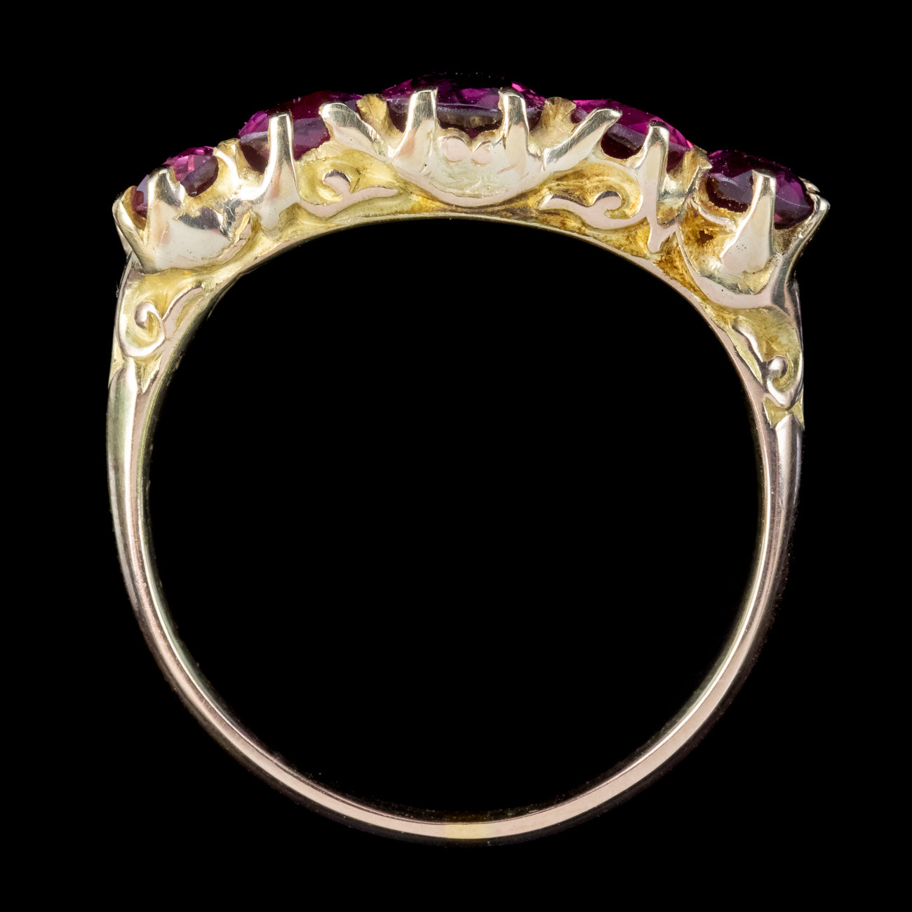 Antique Victorian Ruby Five Stone Ring 2.2ct Ruby – Laurelle Antique ...