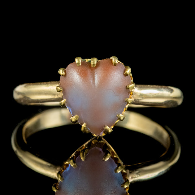Antique Victorian Saphiret Heart Ring Circa 1880 – Laurelle Antique ...