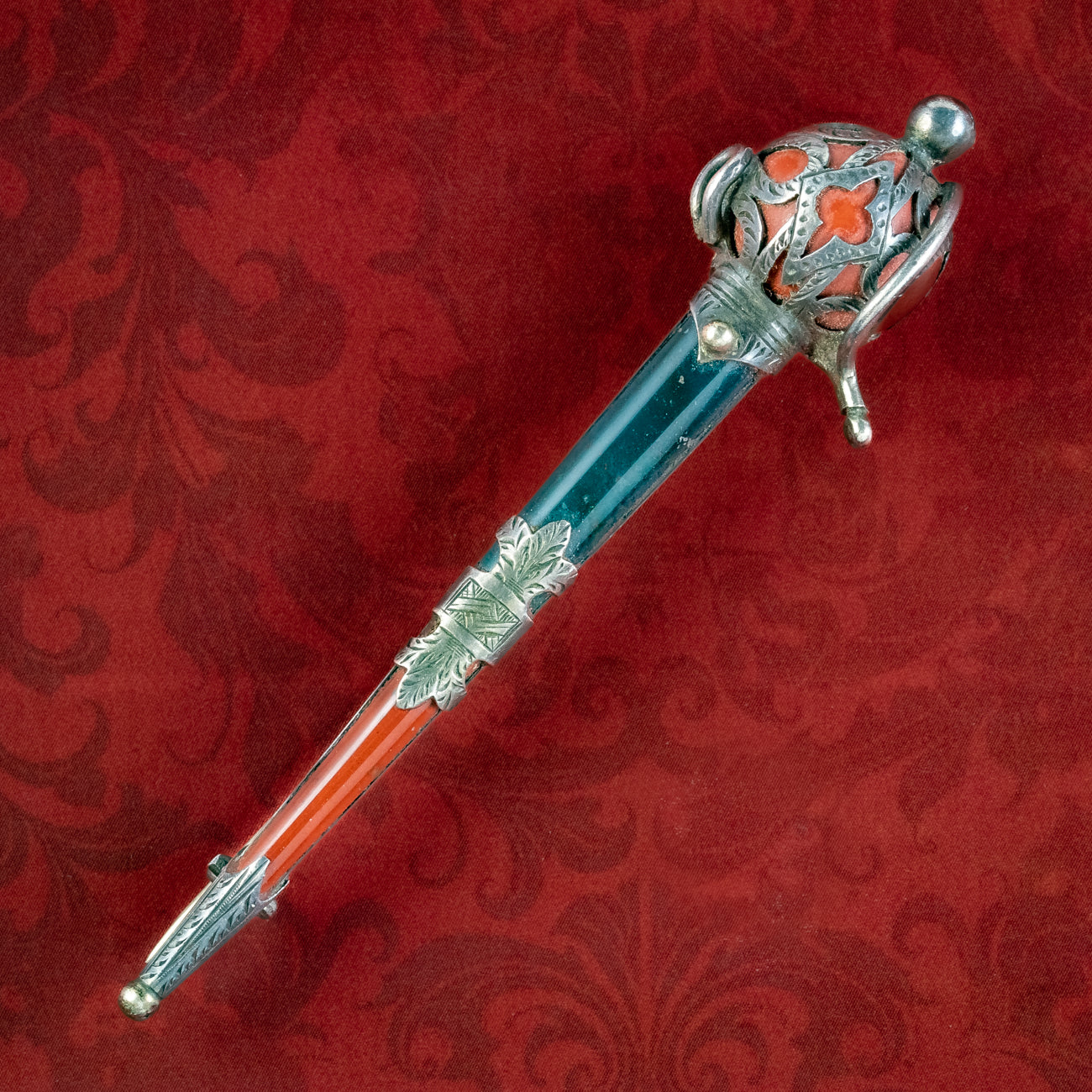 Antique Victorian Scottish Agate Dirk Dagger Brooch – Laurelle Antique ...