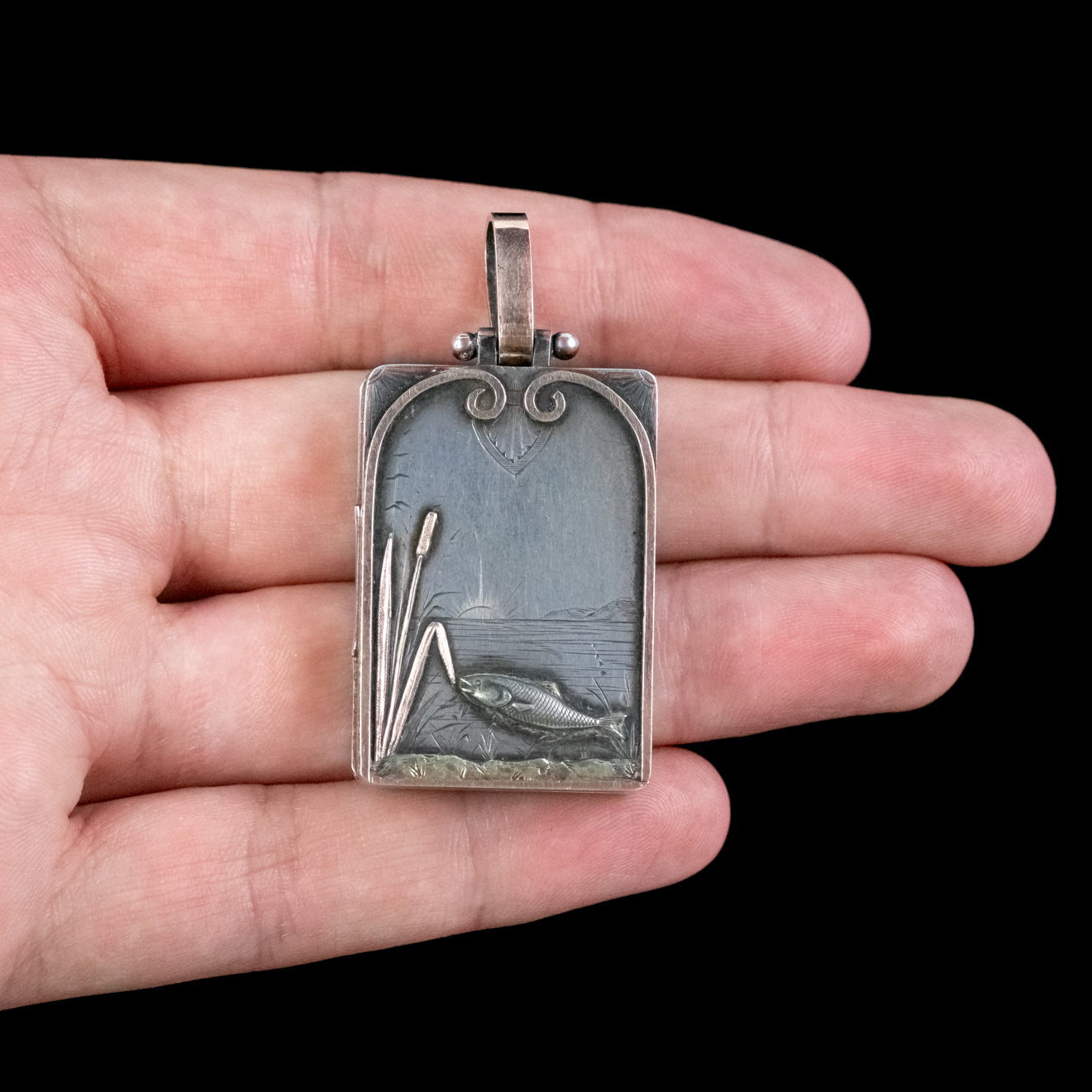 Antique Victorian Silver Fish Locket Pendant Circa 1880 – Laurelle ...