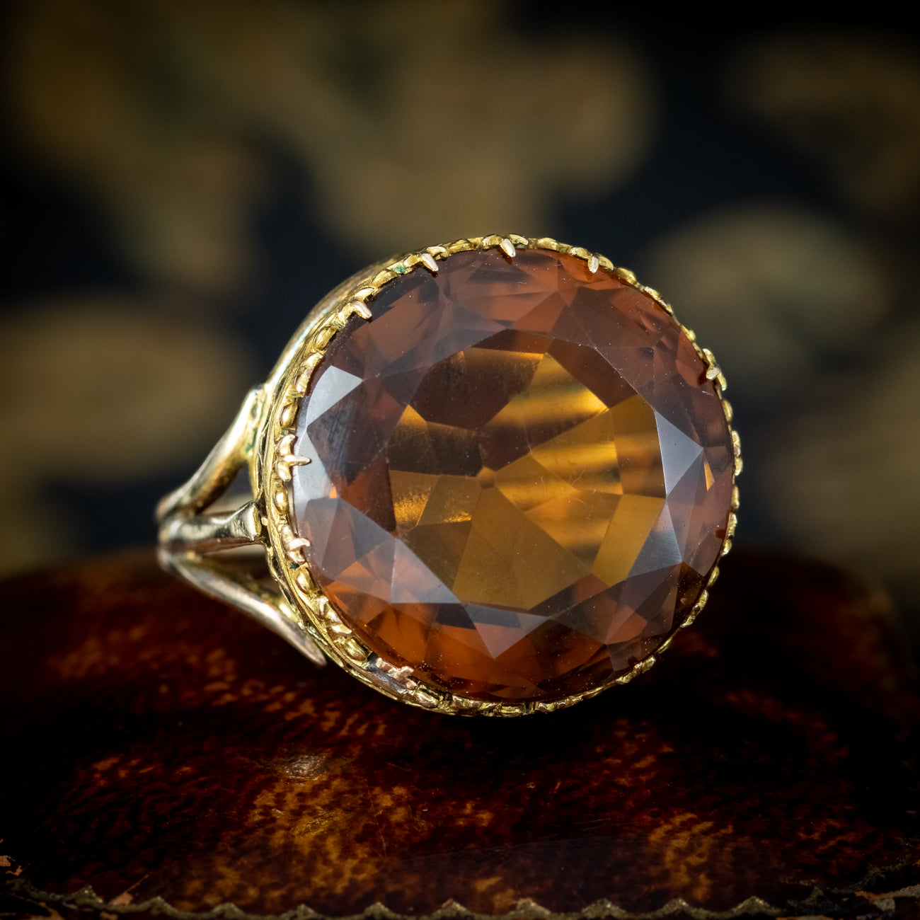 Antique Victorian Smoky Quartz Ring 10ct Stone – Laurelle Antique Jewellery