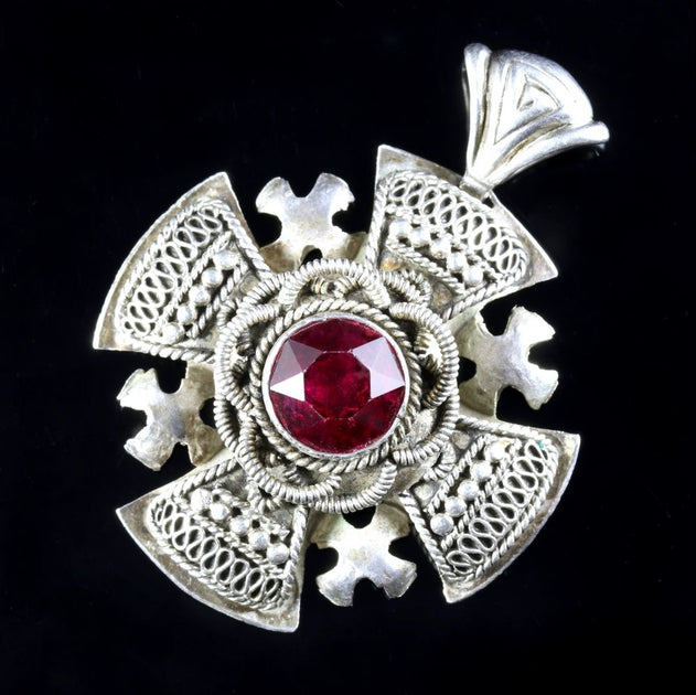 Antique Scottish Red Paste Pendant Celtic Circa 1900 – Laurelle Antique ...