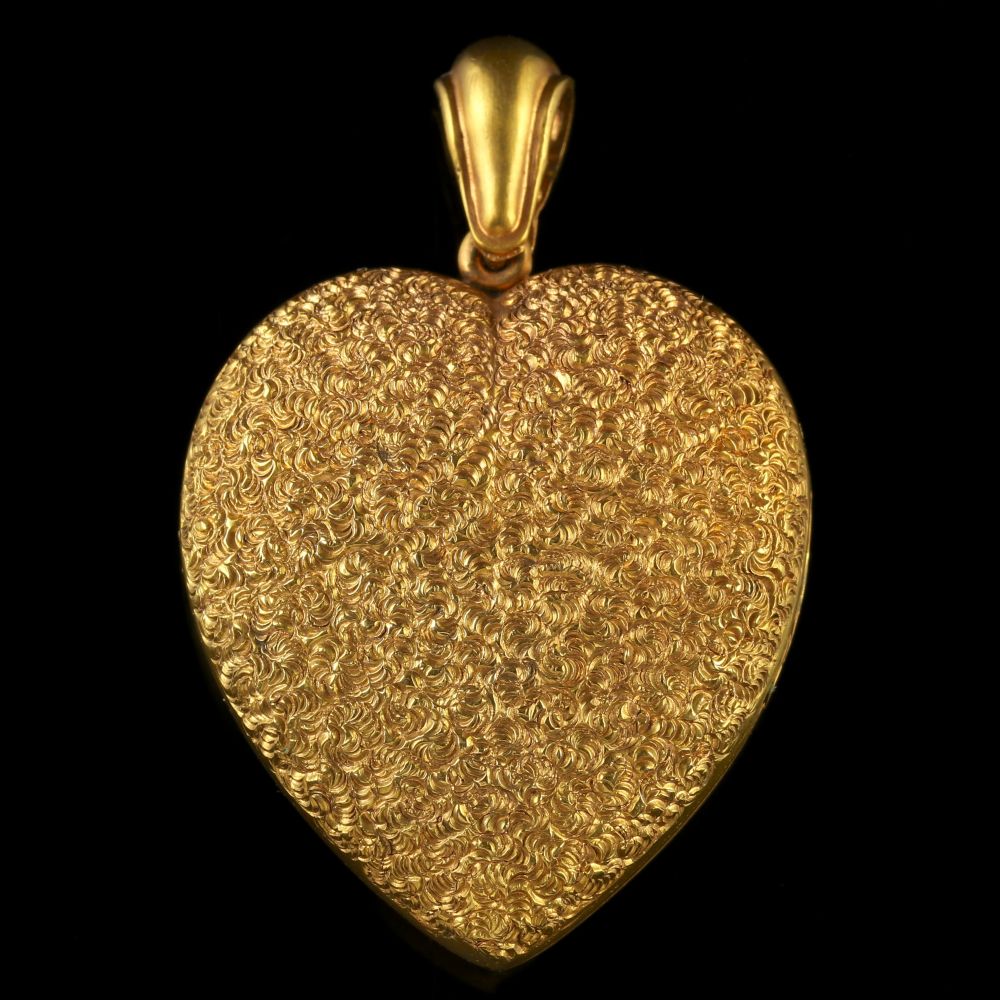 Antique Victorian Large Heart Locket Circa 1880 – Laurelle Antique ...