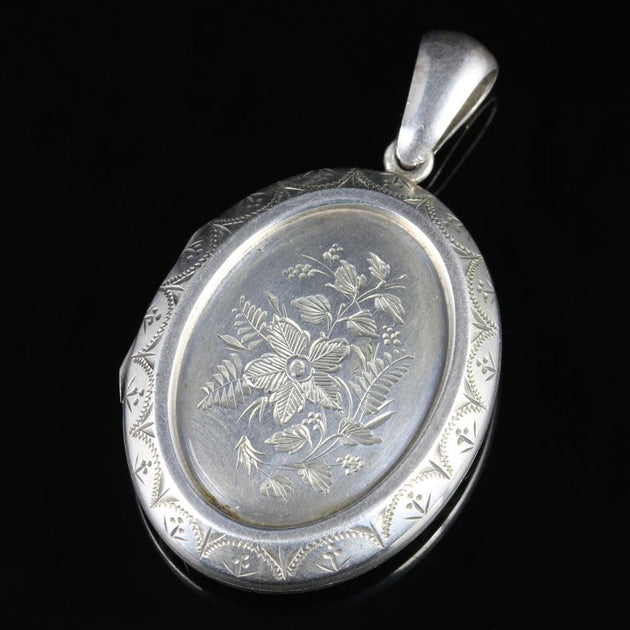 Antique Victorian Silver Locket Bird Motifs Circa 1880 – Laurelle ...