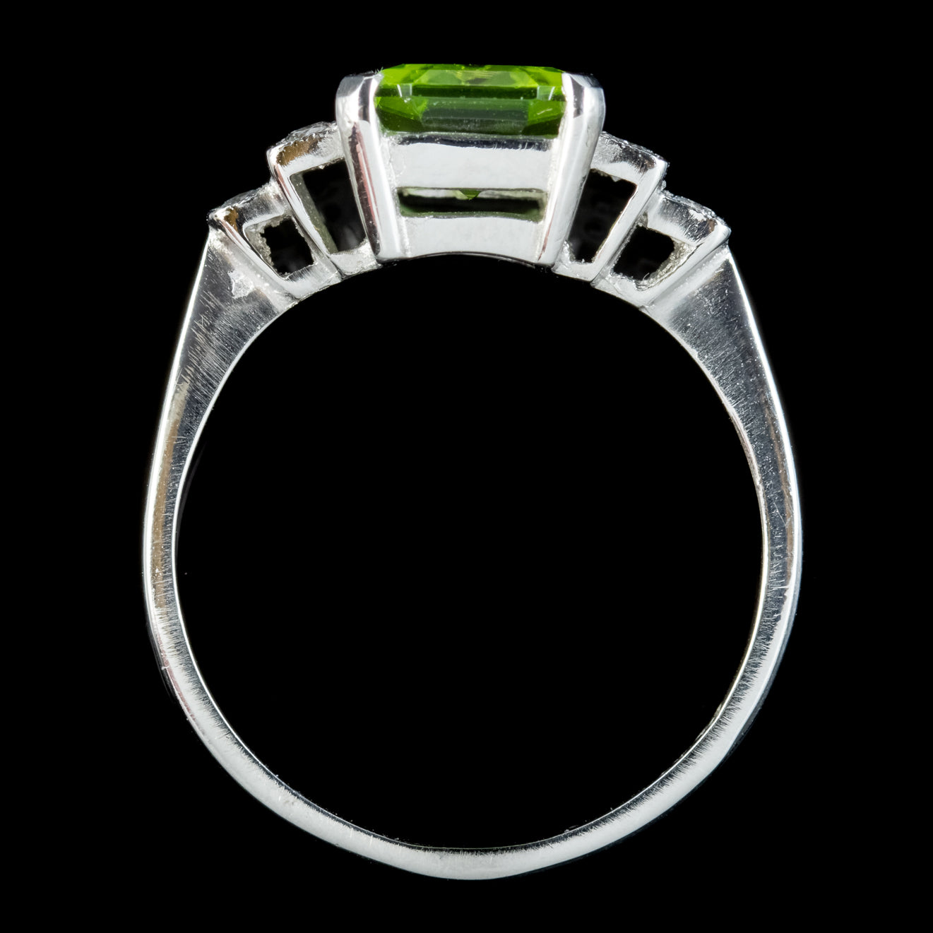Art Deco Peridot Diamond Ring 2.80ct Peridot – Laurelle Antique Jewellery