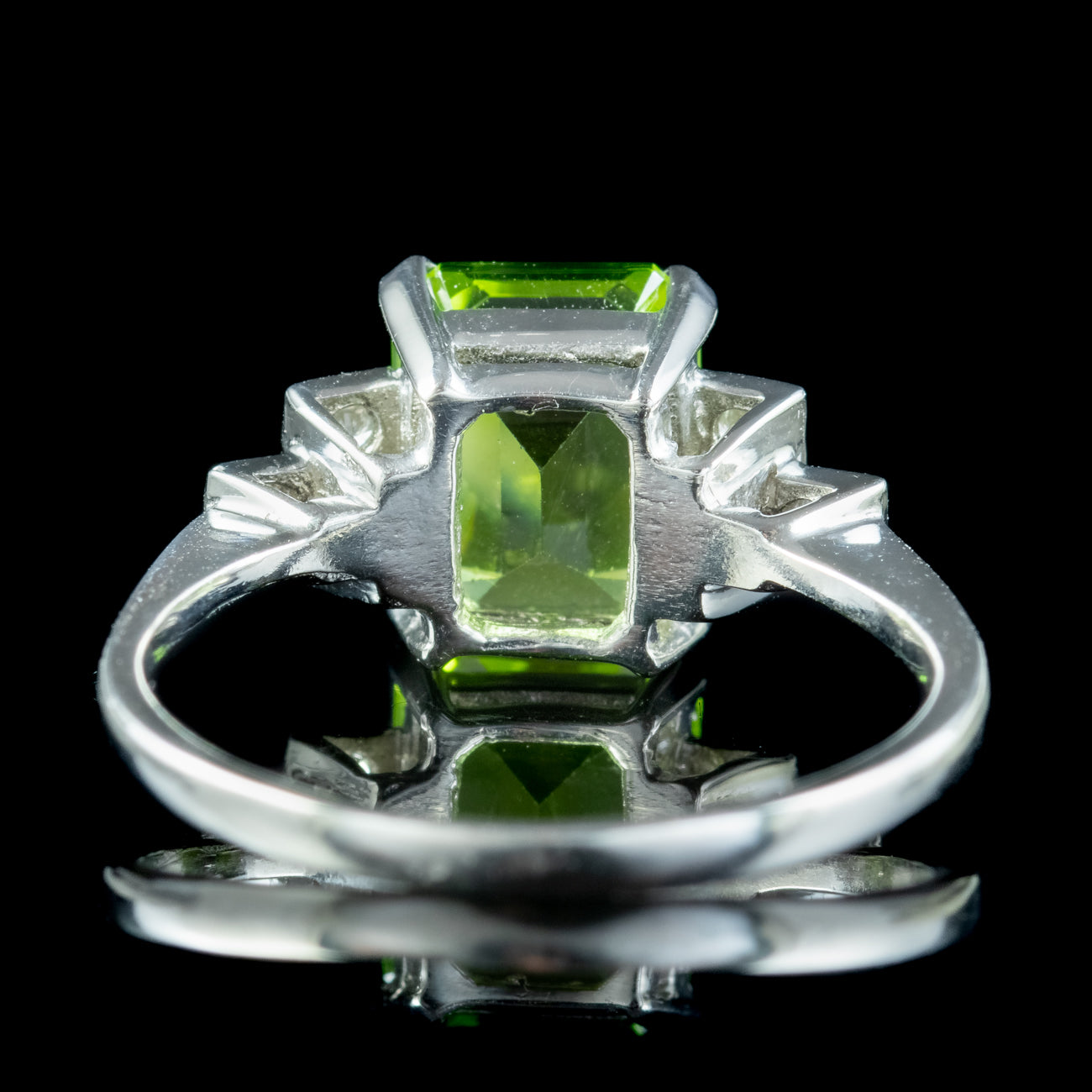 Art Deco Style Peridot Diamond Ring 2.75ct Peridot – Laurelle Antique ...