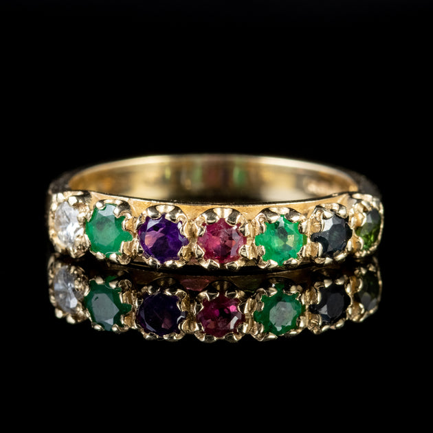 Victorian Style Dearest Gemstone Ring 9Ct | Dearest Ring | – Laurelle ...