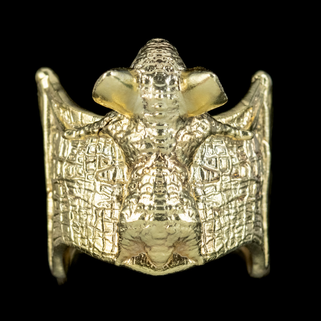 Victorian Style Diamond Bat Ring Sterling Silver 18ct Gold Gilt ...