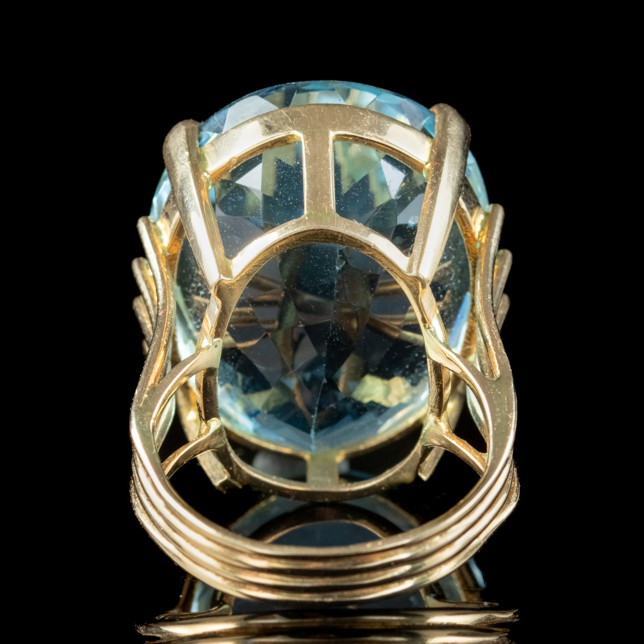 Vintage Blue Topaz Cocktail Ring 25ct Topaz – Laurelle Antique Jewellery