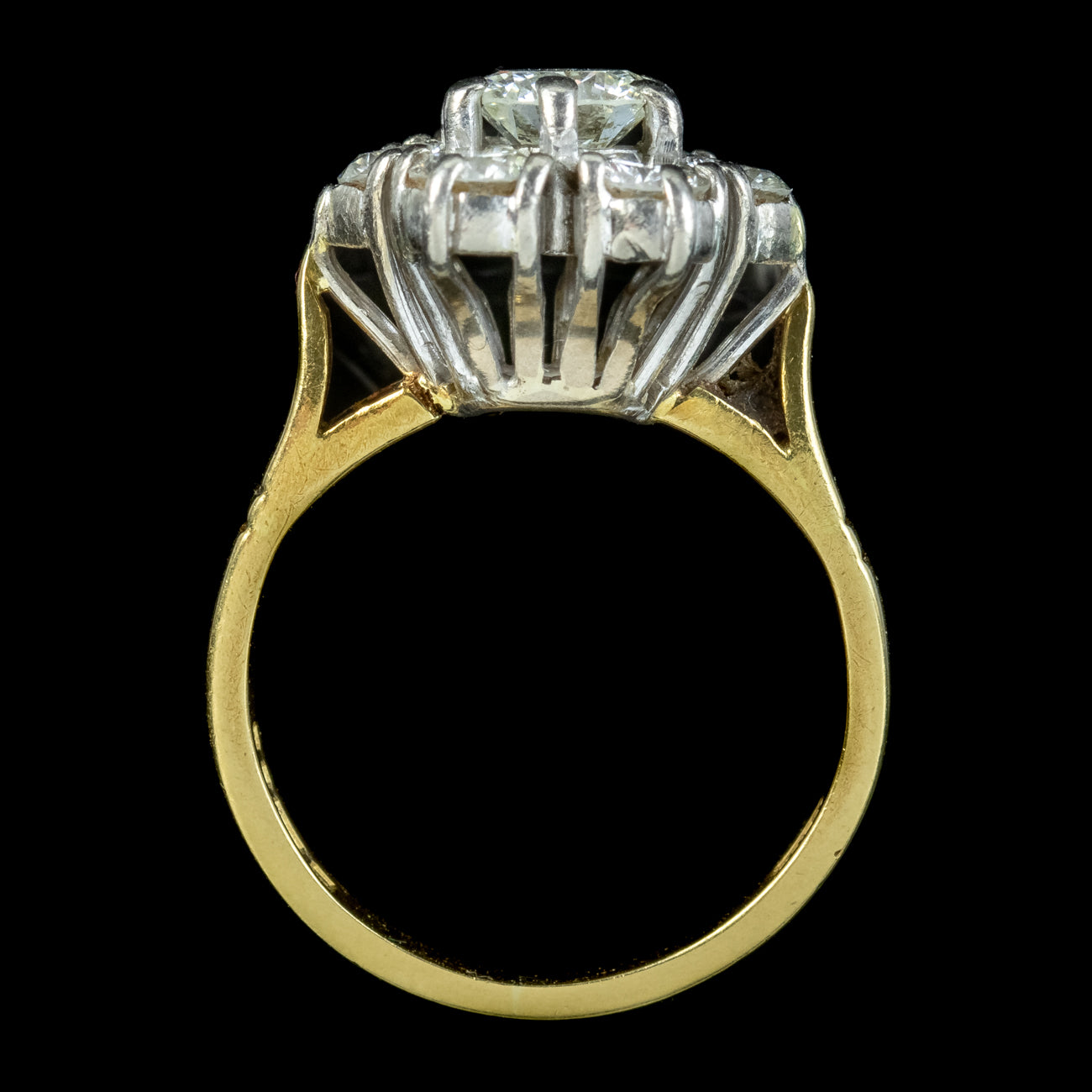 Vintage Diamond Daisy Cluster Ring 1.9ct Total Dated 1981 – Laurelle ...