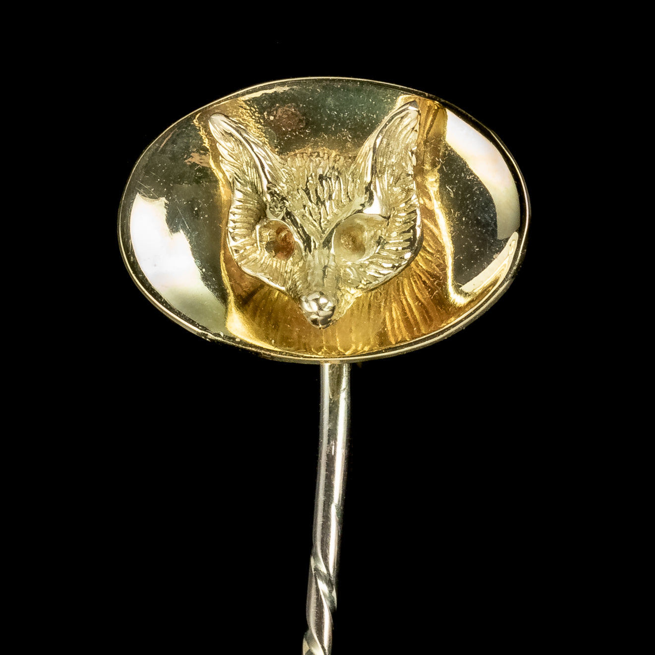 Vintage Fox Stick Pin 18ct Gold Dated 1970 – Laurelle Antique Jewellery