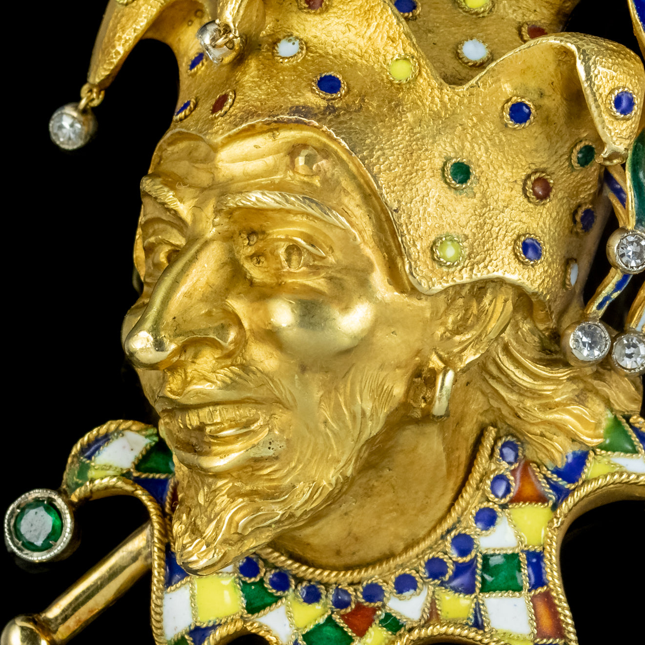 Vintage Gemstone Jester Brooch 18ct Gold Circa 1930 – Laurelle Antique ...