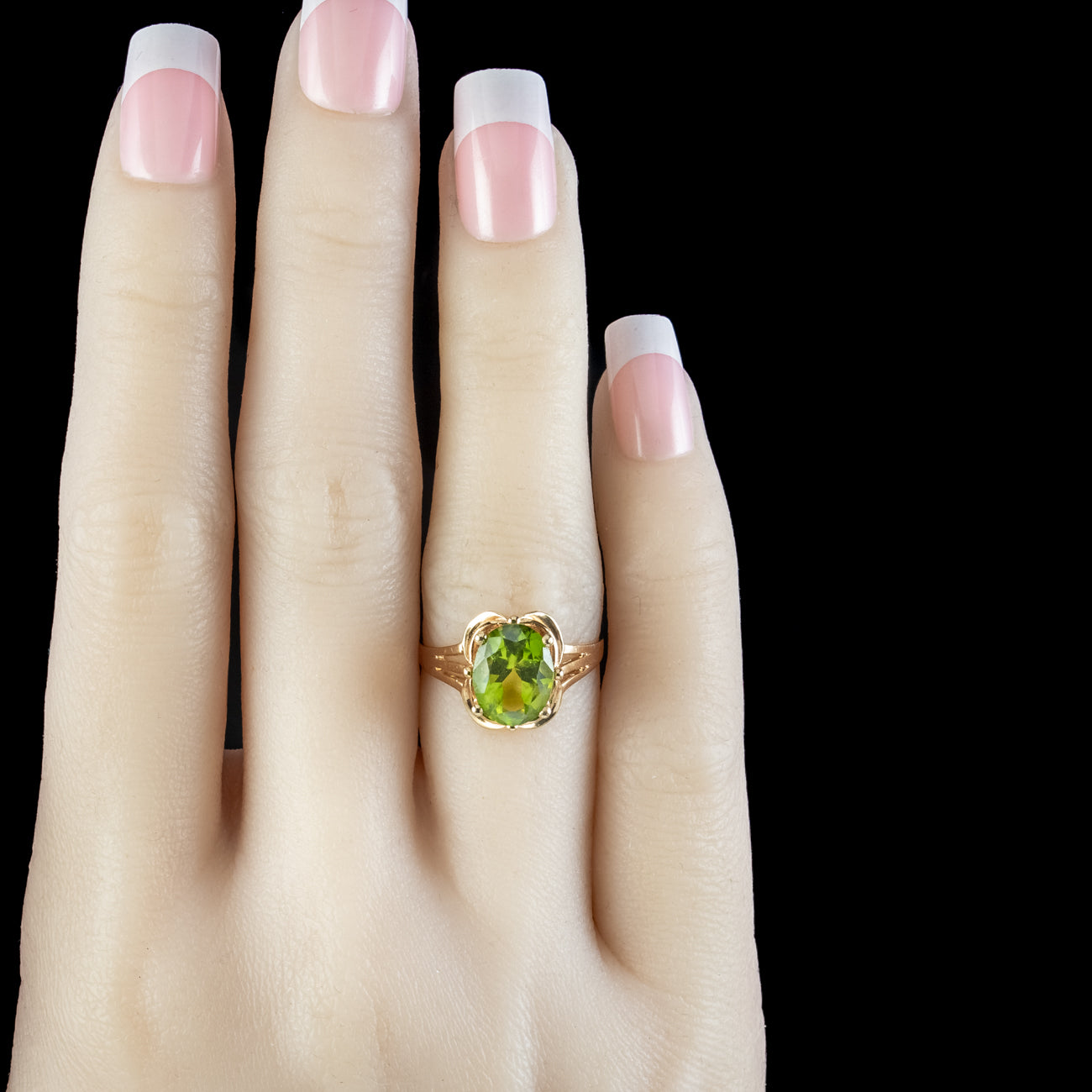 Vintage Peridot Solitaire Ring 3ct Peridot – Laurelle Antique Jewellery