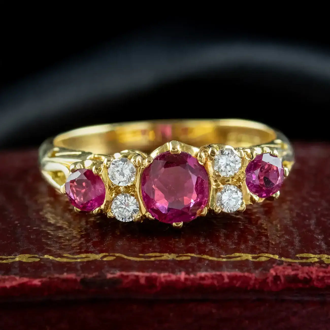 Vintage Ruby Diamond Ring 1.2Ct | Ruby Diamond Gold Ring | – Laurelle ...