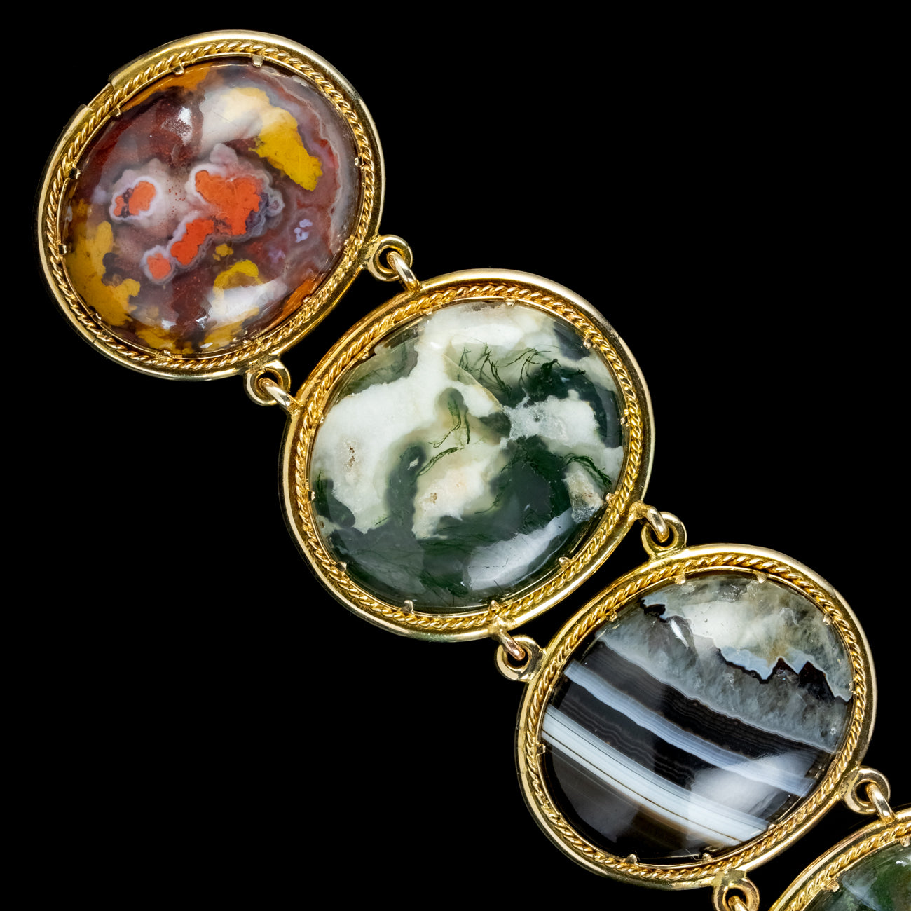 Vintage Scottish Agate Bracelet 15ct Gold Circa 1960 – Laurelle Antique ...