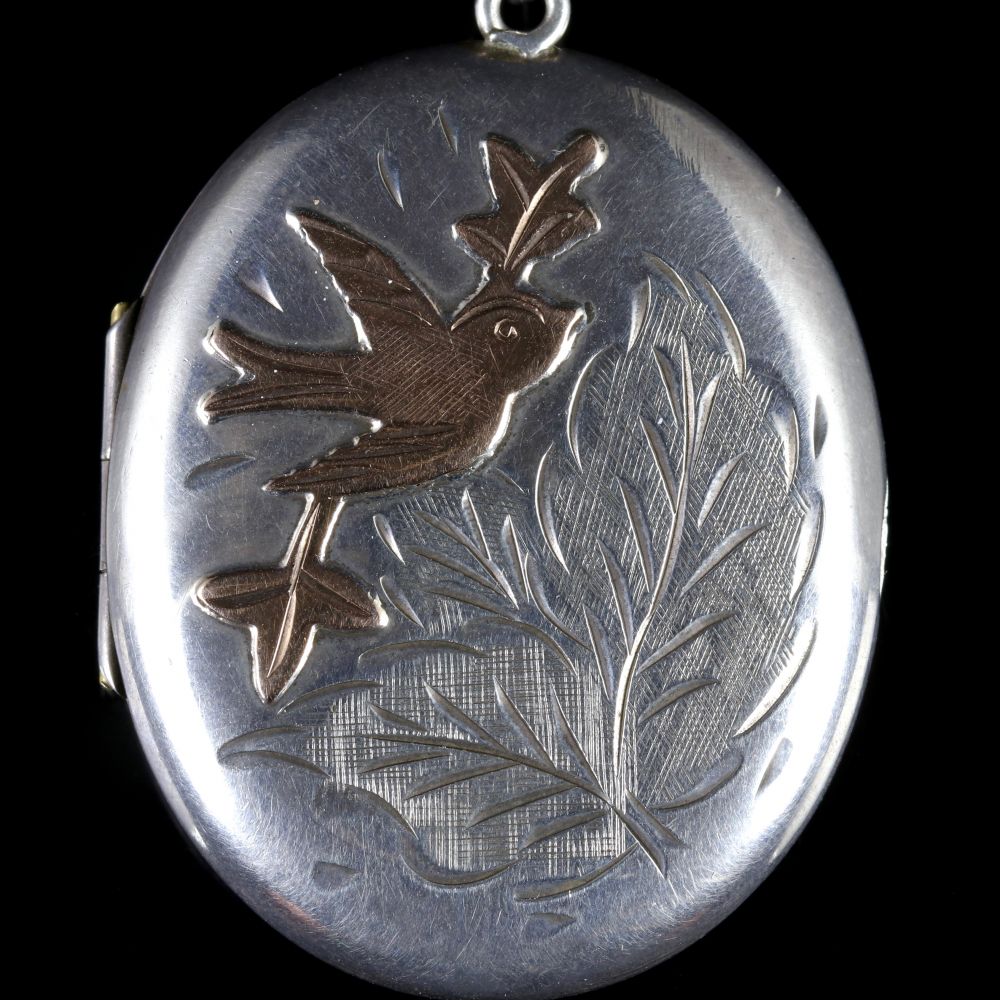 Vintage Large Bird Motif Locket Silver Dated Birmingham 1978 – Laurelle ...